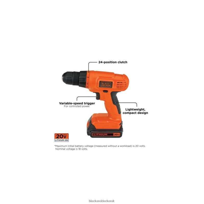 BLACK+DECKER FP0H54820V MAX Drill & Home Tool Kit 34 Piece Tools ...