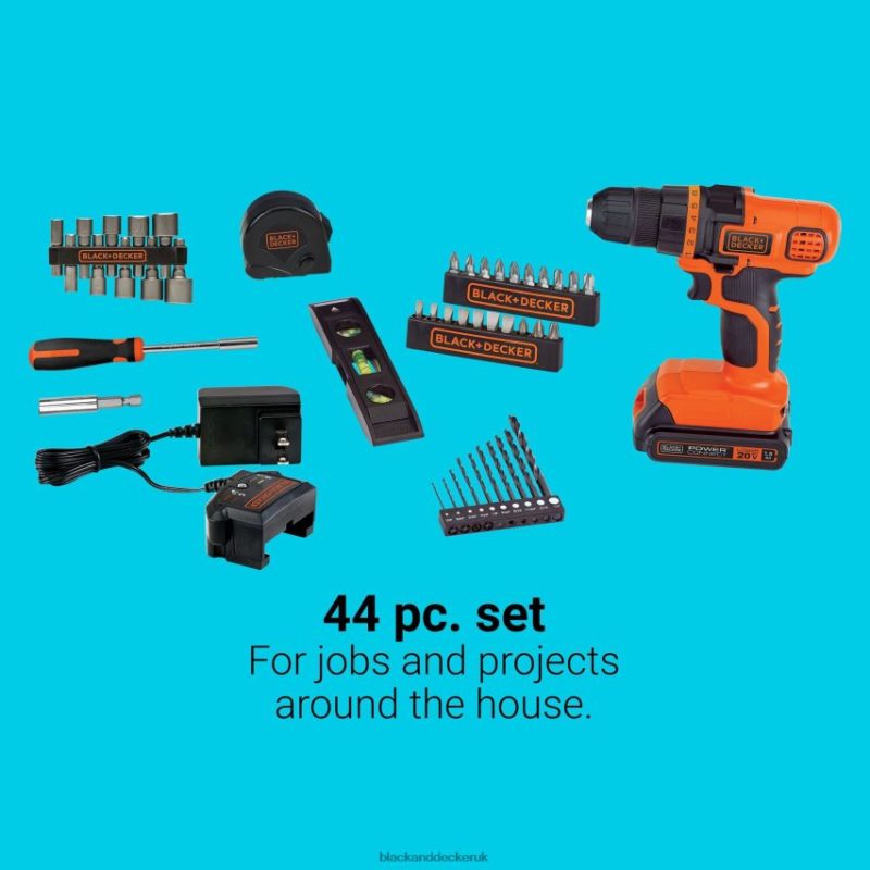 BLACK+DECKER FP0H54920V MAX POWERCONNECT Cordless Drill/Driver 44 Pc ...