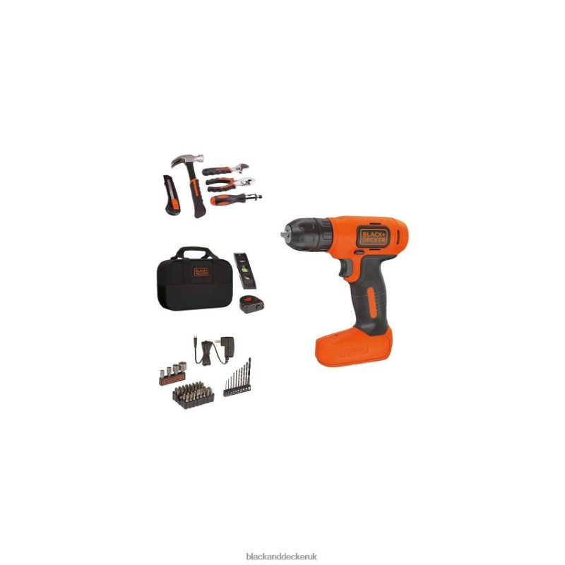 BLACK+DECKER FP0H5568V MAX Drill & Home Tool Kit 57 Piece Tools ...
