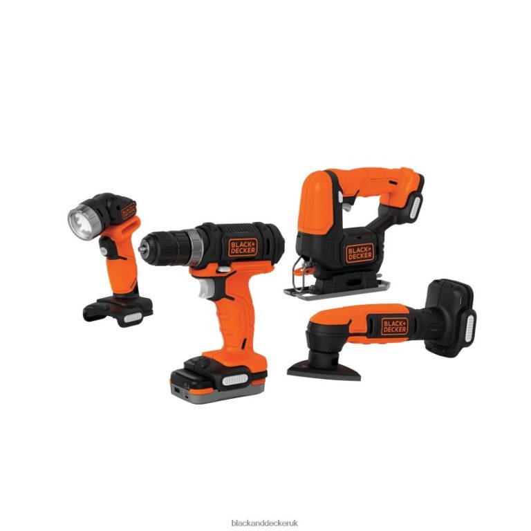 BLACK+DECKER FP0H586Gopak 12V MAX Cordless Drill 4-Tool Combo Kit Tools ...